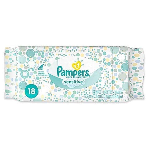PAMPERS Sensitive Unscented Sensitive Kids Down There Pop Top Packet ...