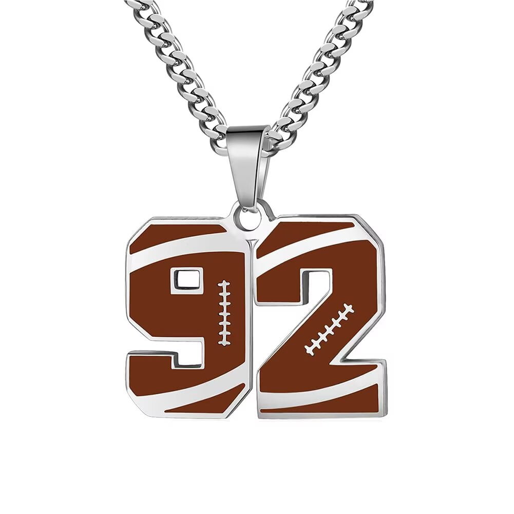 PAMTIER 0-99 Athletes Number Pendant Necklace for Men Women Hip Hop ...