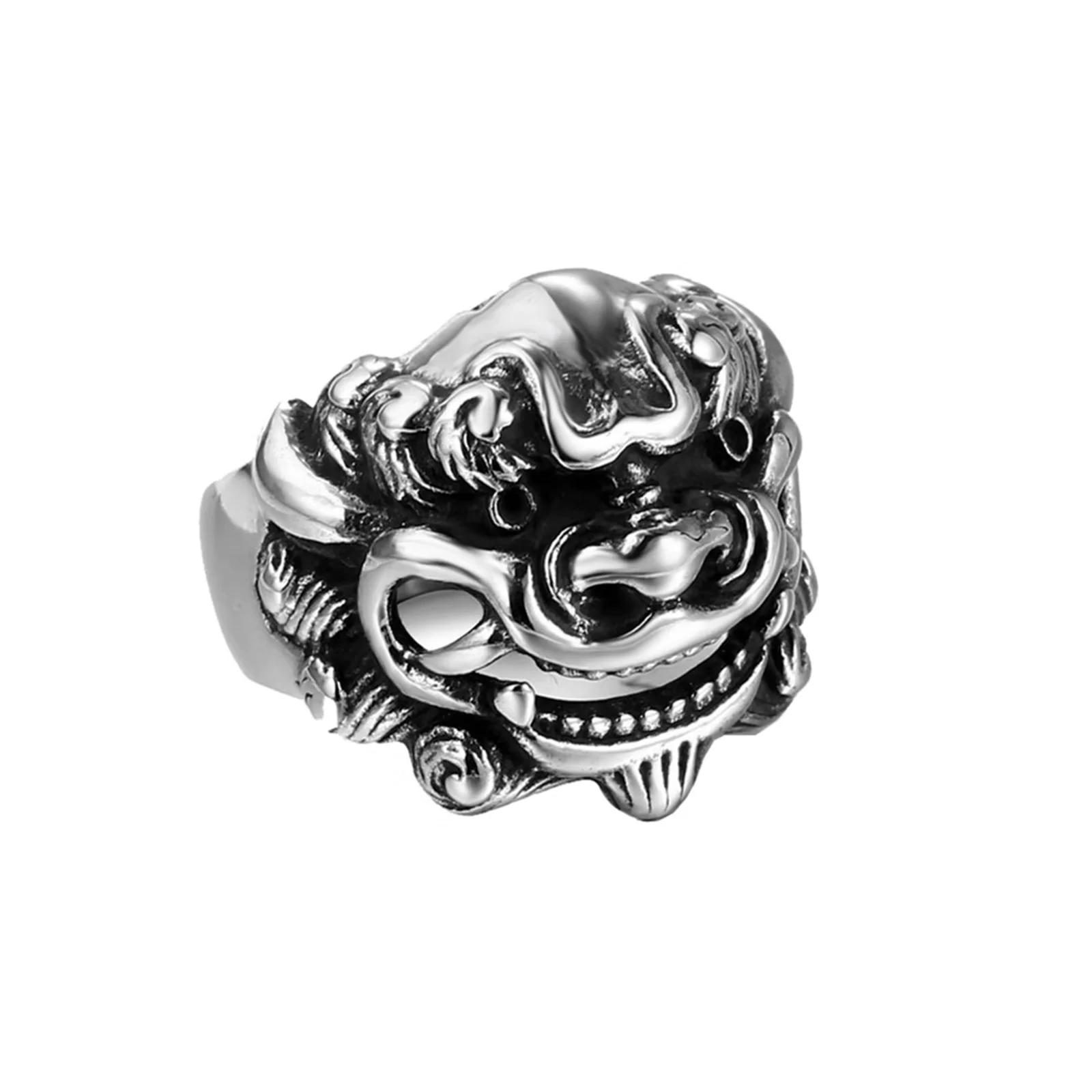 PAMTIER Men Women Wealth Guardian Pixiu Kylin Rings Talisman for Good ...