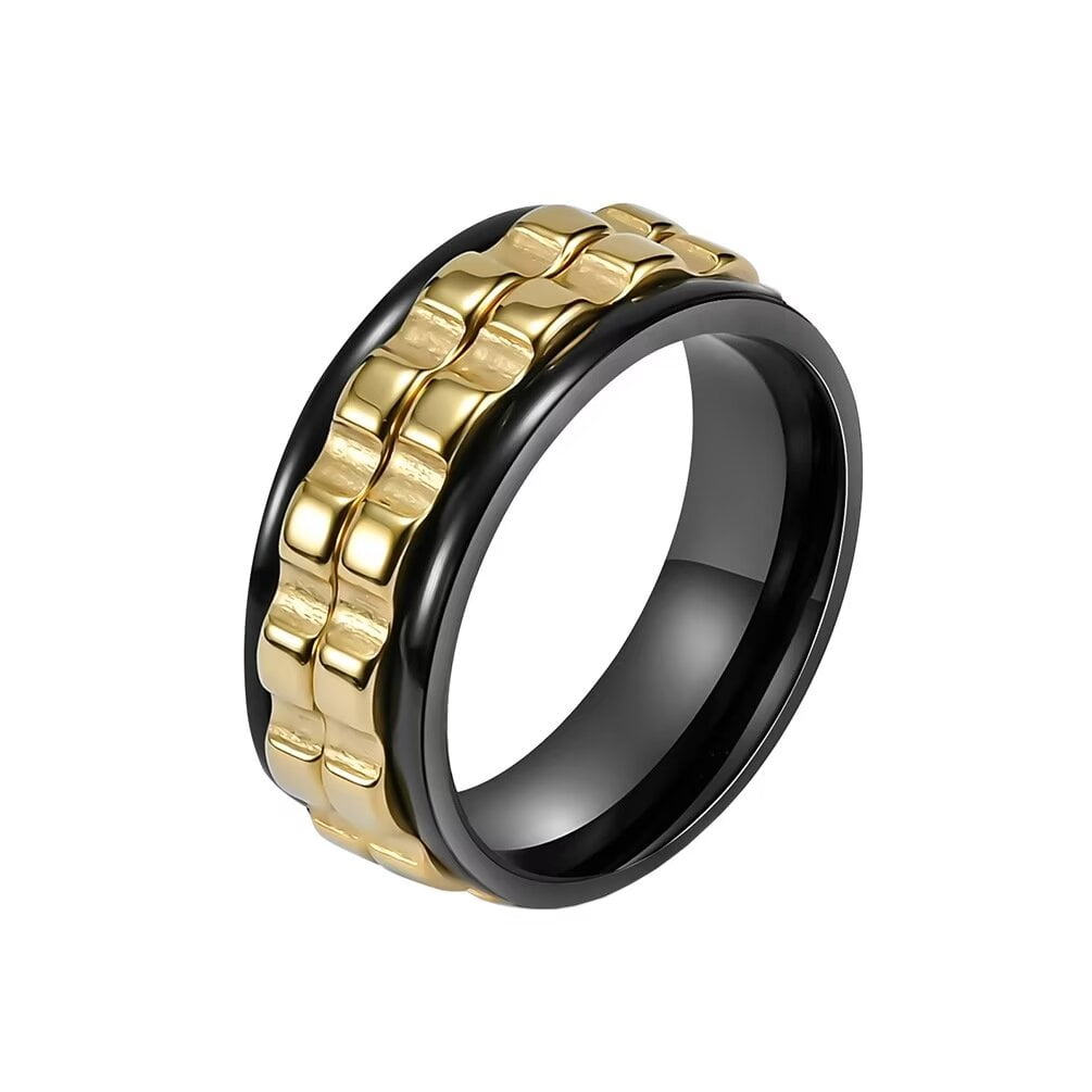 PAMTIER Men's 8mm Stainless Steel Personality Hip Hop Cool Heavy Brick ...