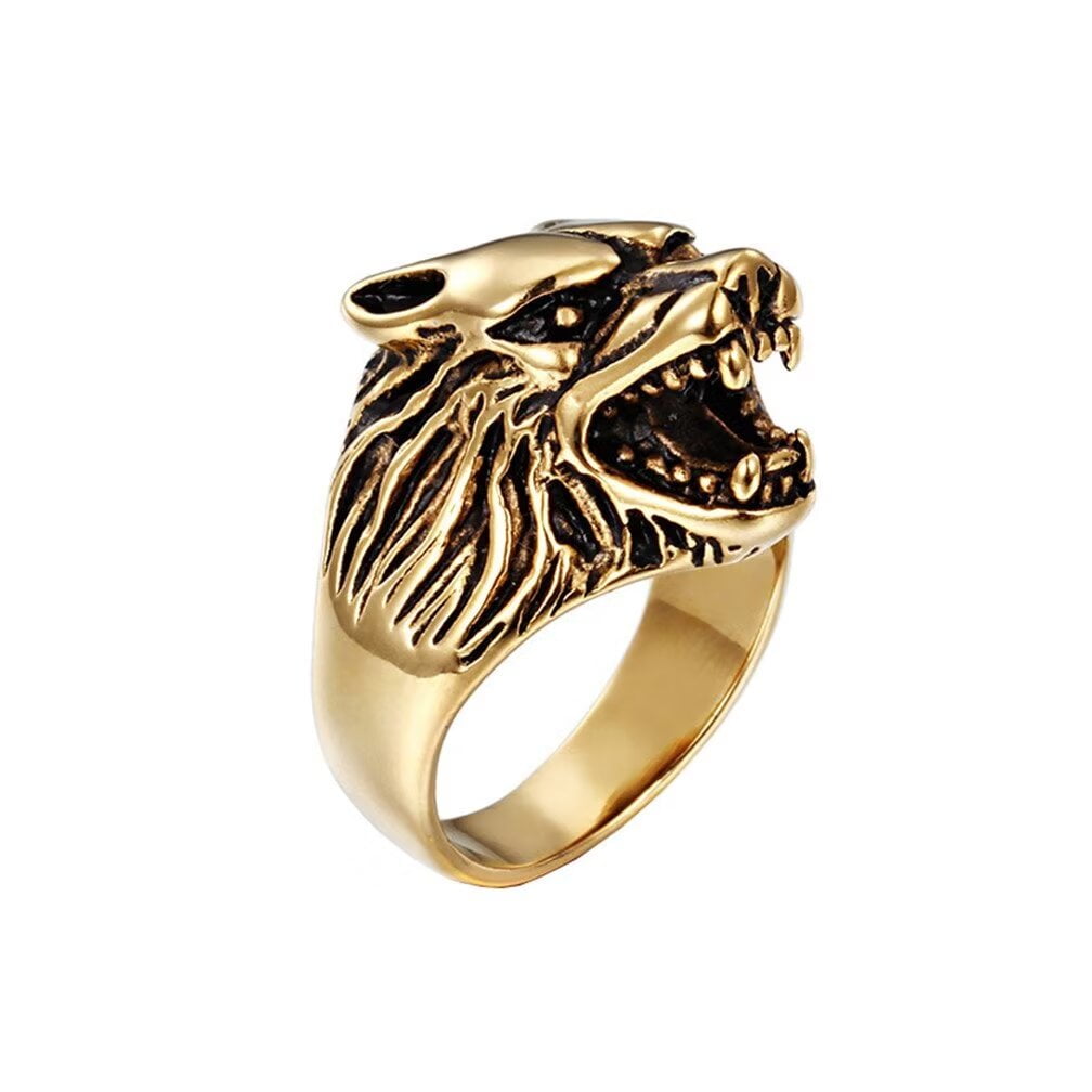 PAMTIER Men's Stainless Steel Cool Domineering Gothic Tribe Roaring ...