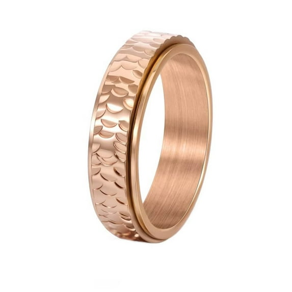 PAMTIER Men's Stainless Steel Jewelry Hand-Hammered Pattern Personality ...