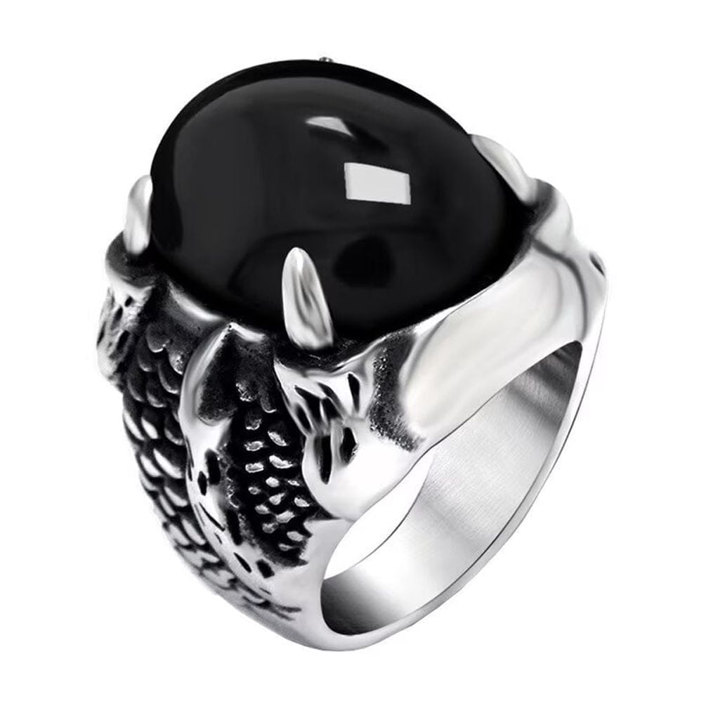 PAMTIER Men's Stainless Steel Personality Hip Hop Skull Skeleton 6 Claw ...