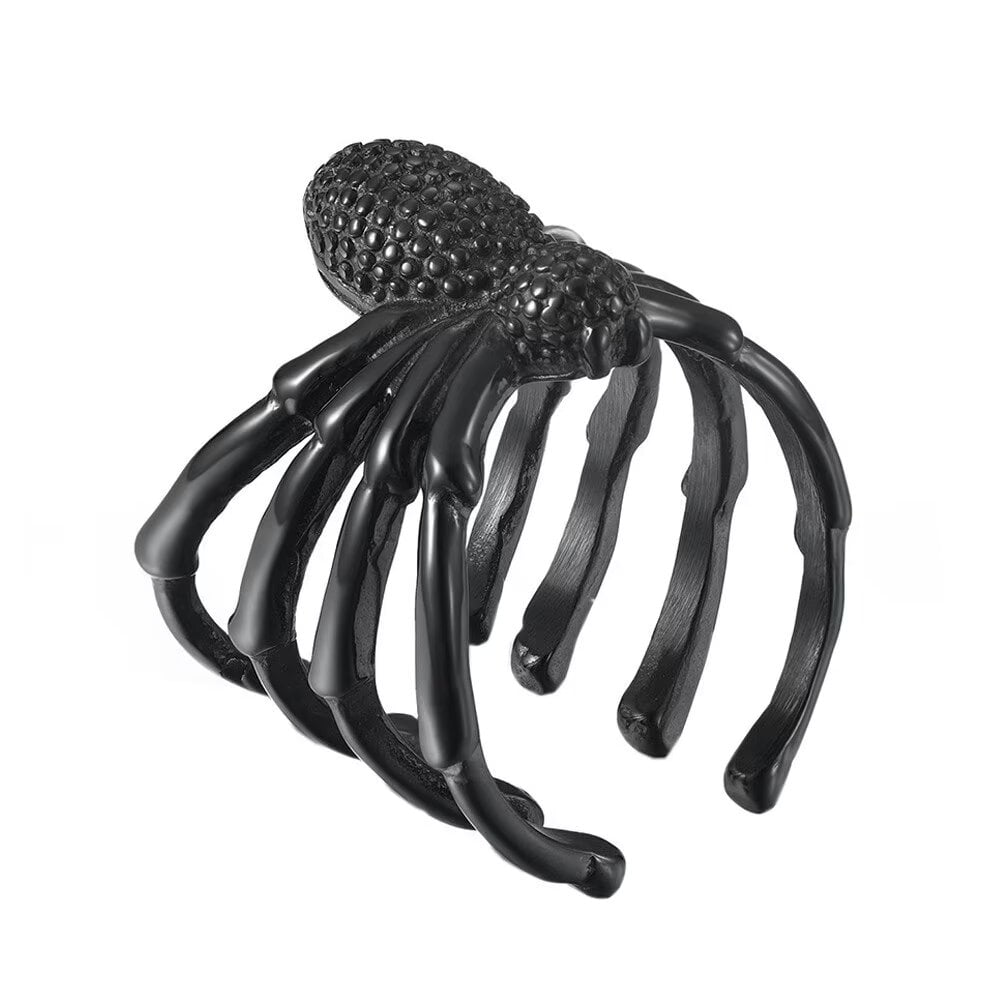 PAMTIER Men's Stainless Steel Retro Animal Spider Gothic Biker Ring ...