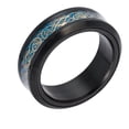 PAMTIER Men's Stainless Steel Spinner Rings for Stress Relief Comfort ...