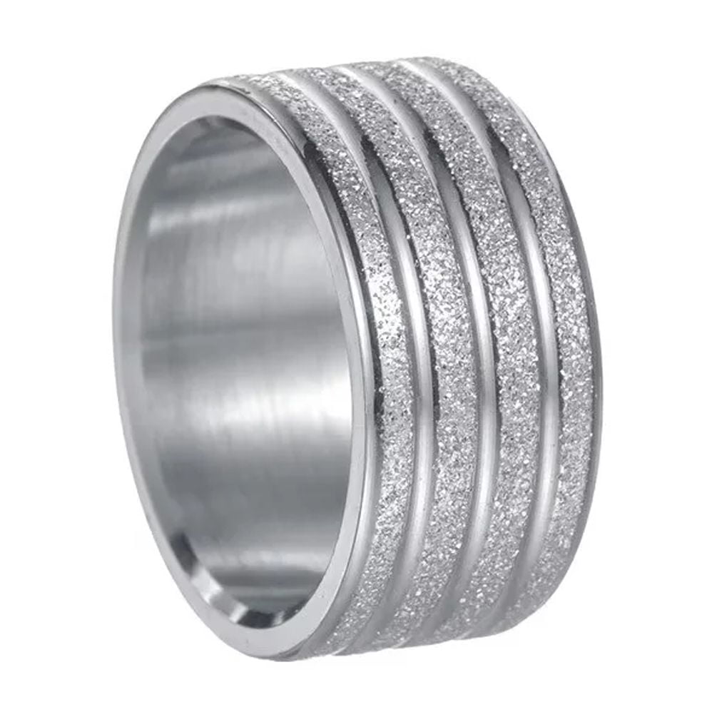 PAMTIER Men's Stainless Steel Unique Hip Hop Pipe Cut 10mm 4 Rows ...