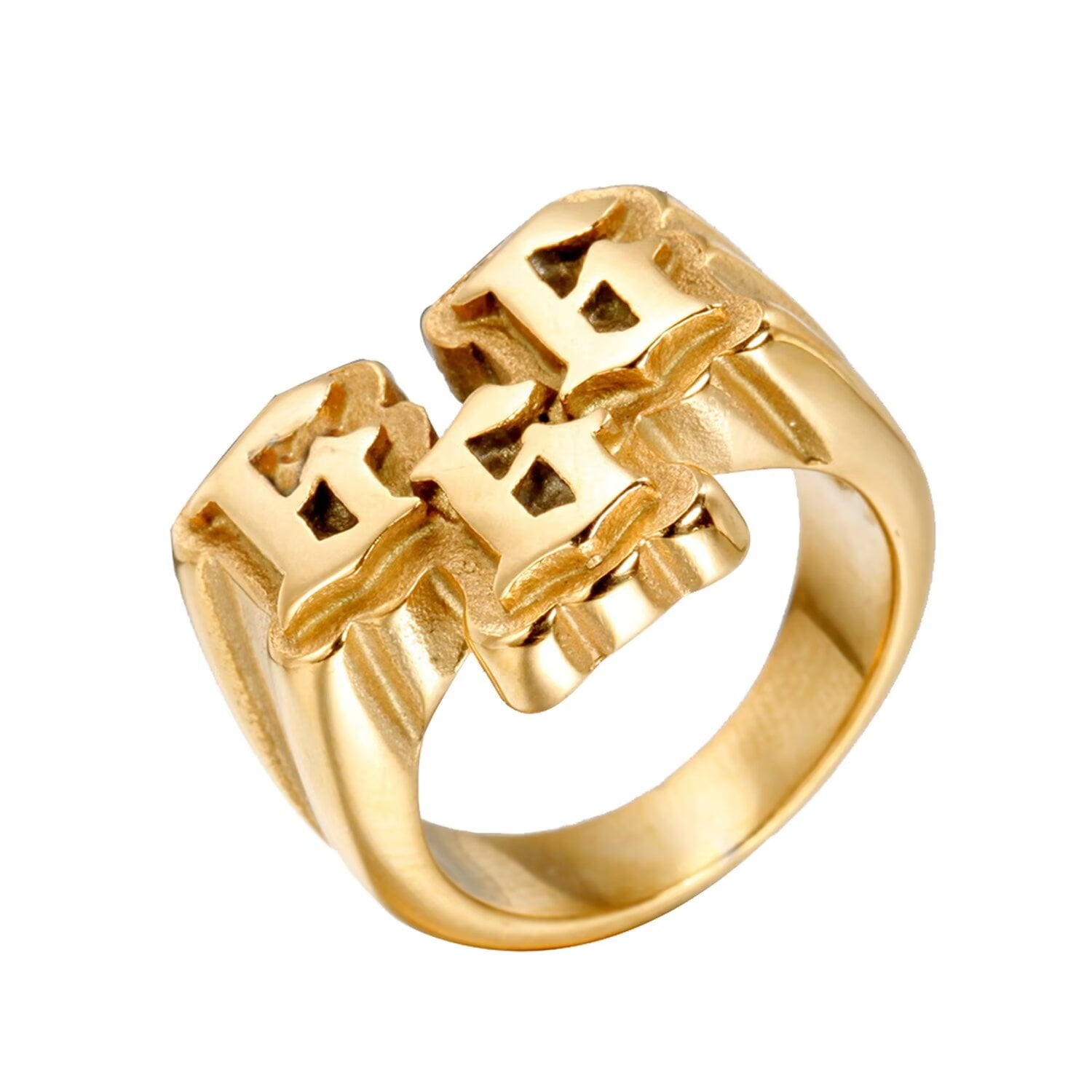 PAMTIER Men's Stainless Steel Vintage Gothic Punk Lucky Number 666 ...