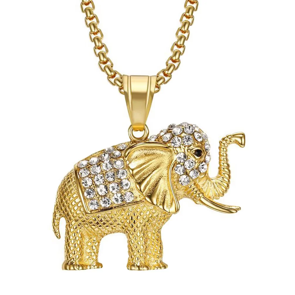 PAMTIER Men's Stainless Steel Vintage Hip Hop Crystal Micro-Pave Iced ...