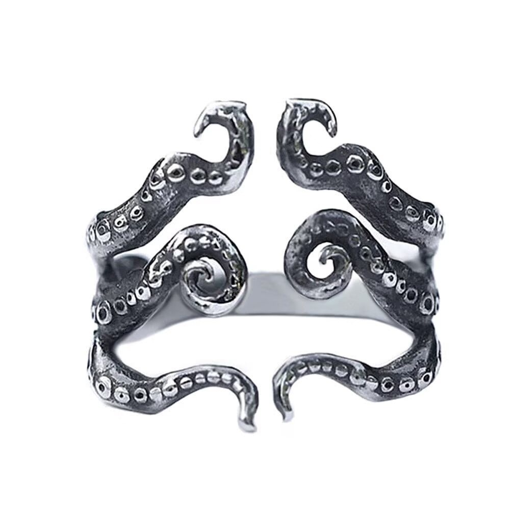 PAMTIER Men's Stainless Steel Vintage Personality Ancient Silver Tone ...