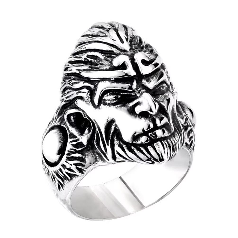 PAMTIER Men's Stainless Steel Vintage Personality Punk Monkey King ...