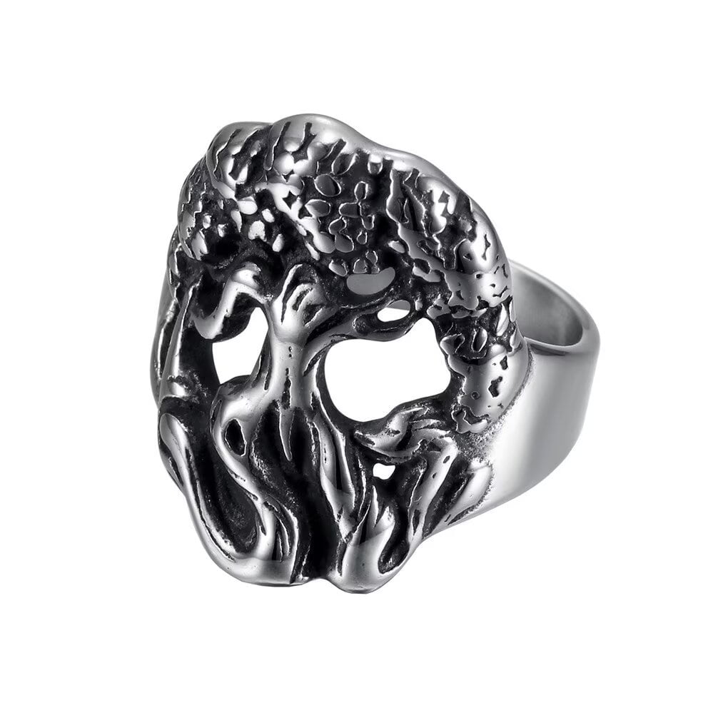 PAMTIER Men's Stainless Steel Vintage Punk Creative Religious Totem ...