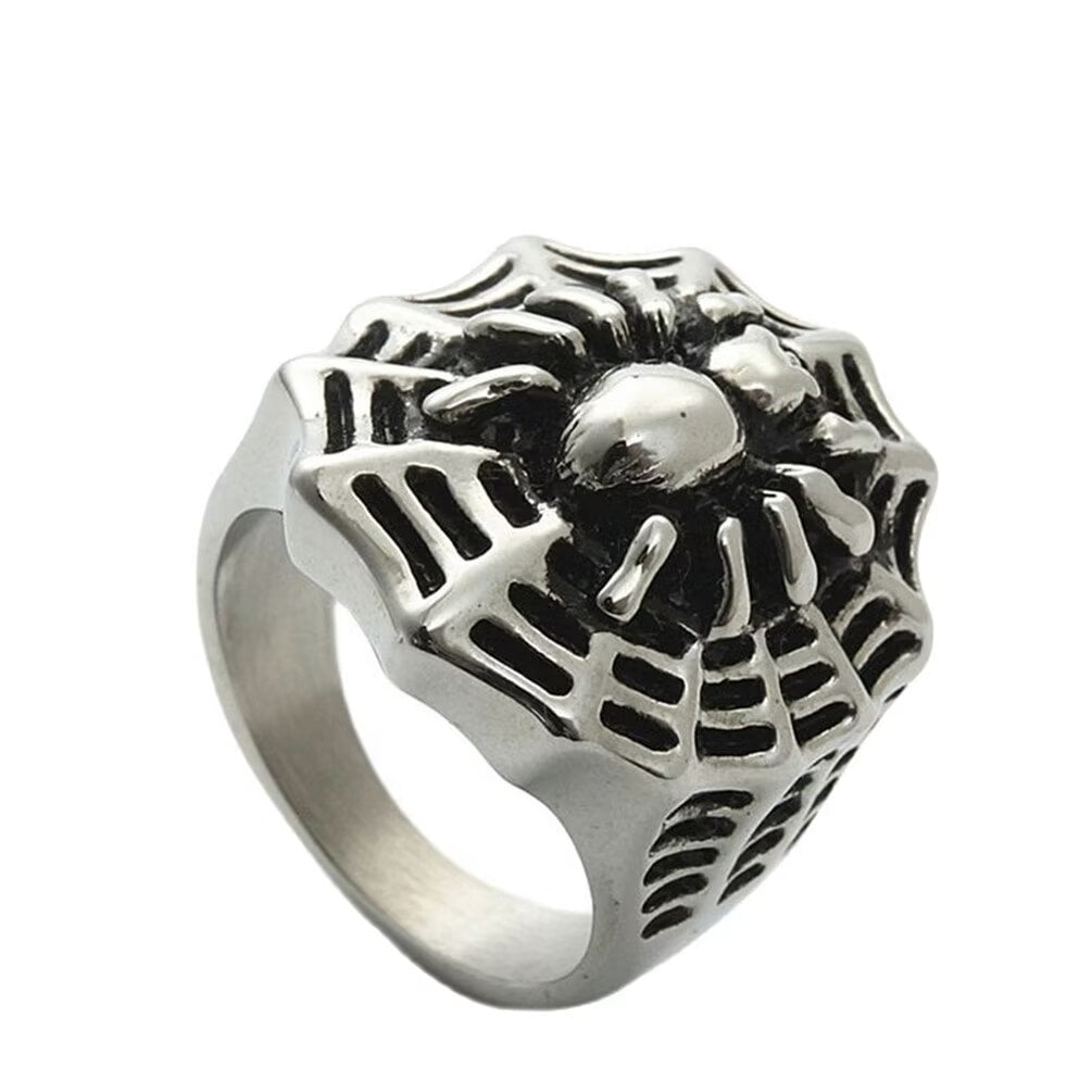 PAMTIER Men's Stainless Steel Vintage Punk Non-mainstream Weaving Nets ...