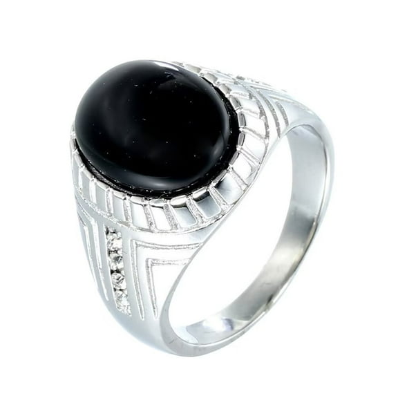 HIJONES Men Women's Soccer Stainless Steel Polished Ring Minimalist ...