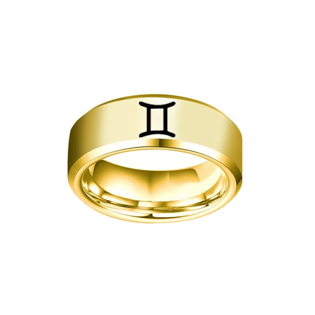 PAMTIER Men's Women's Stainless Steel 6MM Simple 12 Constellations ...