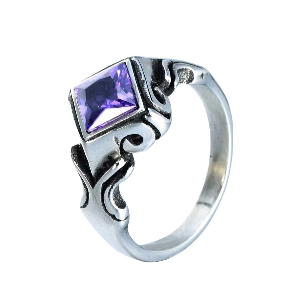 PAMTIER Men's Women's Stainless Steel Personalized Vintage Prismatic ...