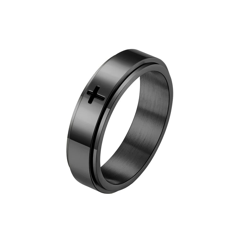 PAMTIER Unisex 6mm Stainless Steel Simple Christian Cross Religion ...