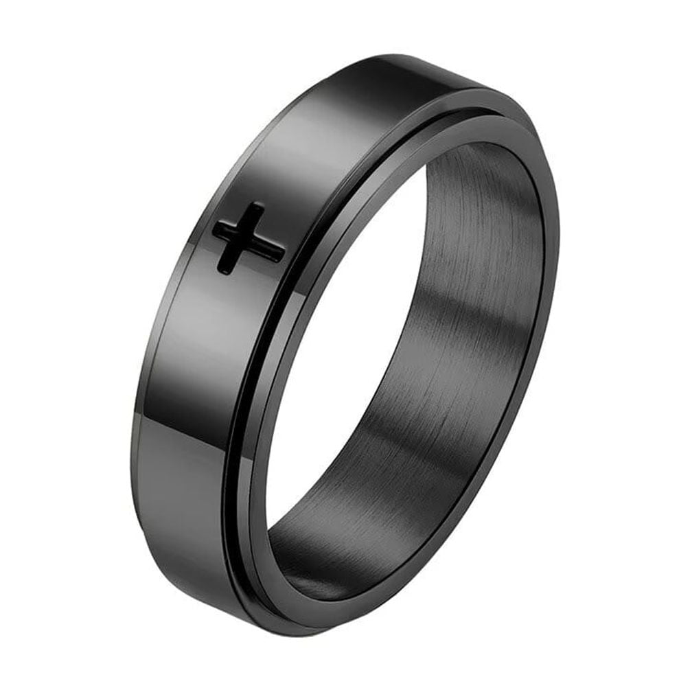 PAMTIER Unisex 6mm Stainless Steel Simple Christian Cross Religion ...