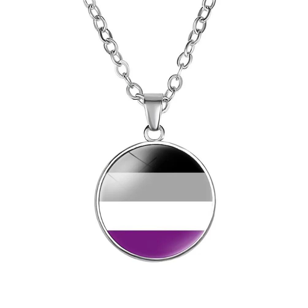 PAMTIER Unisex Alloy 18mm Simple Round Cool Colorful Stripes Asexual ...