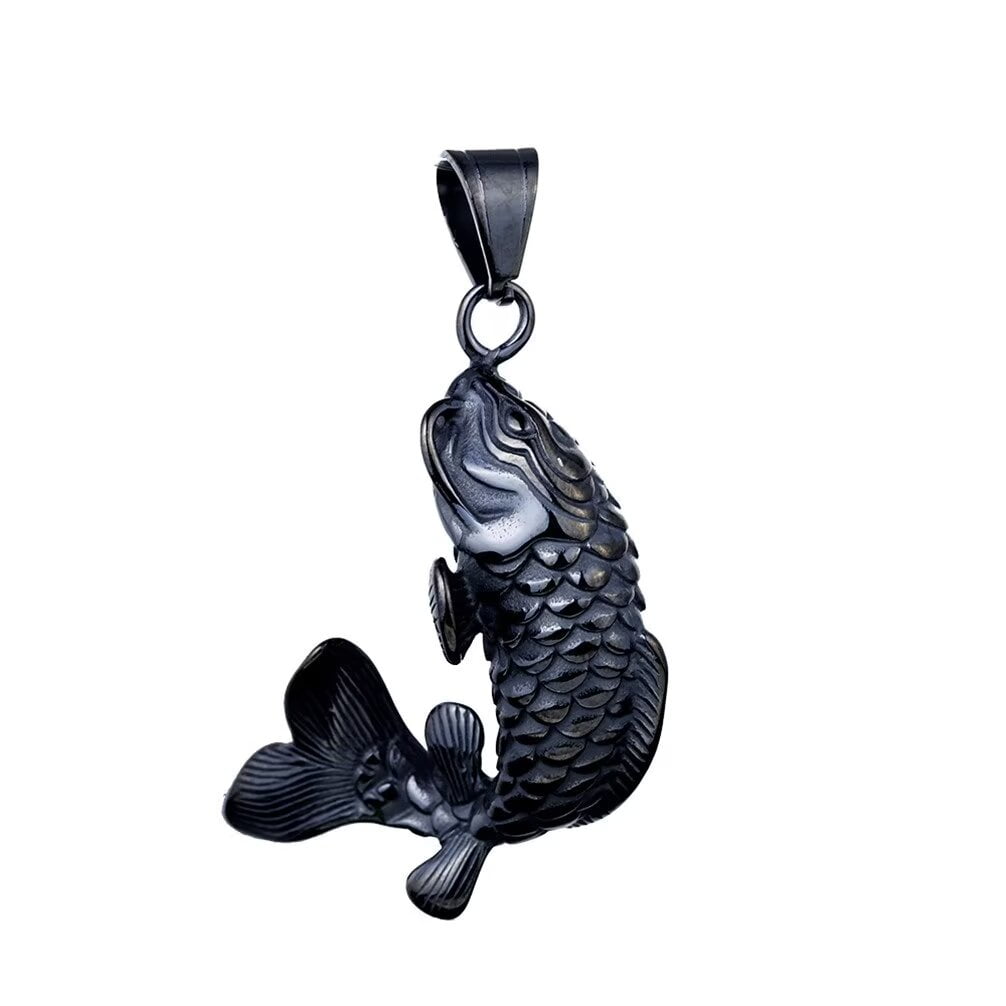 PAMTIER Unisex Retro Lucky Sign Chinese Koi Carp Cyprinoid Fish Pendant ...