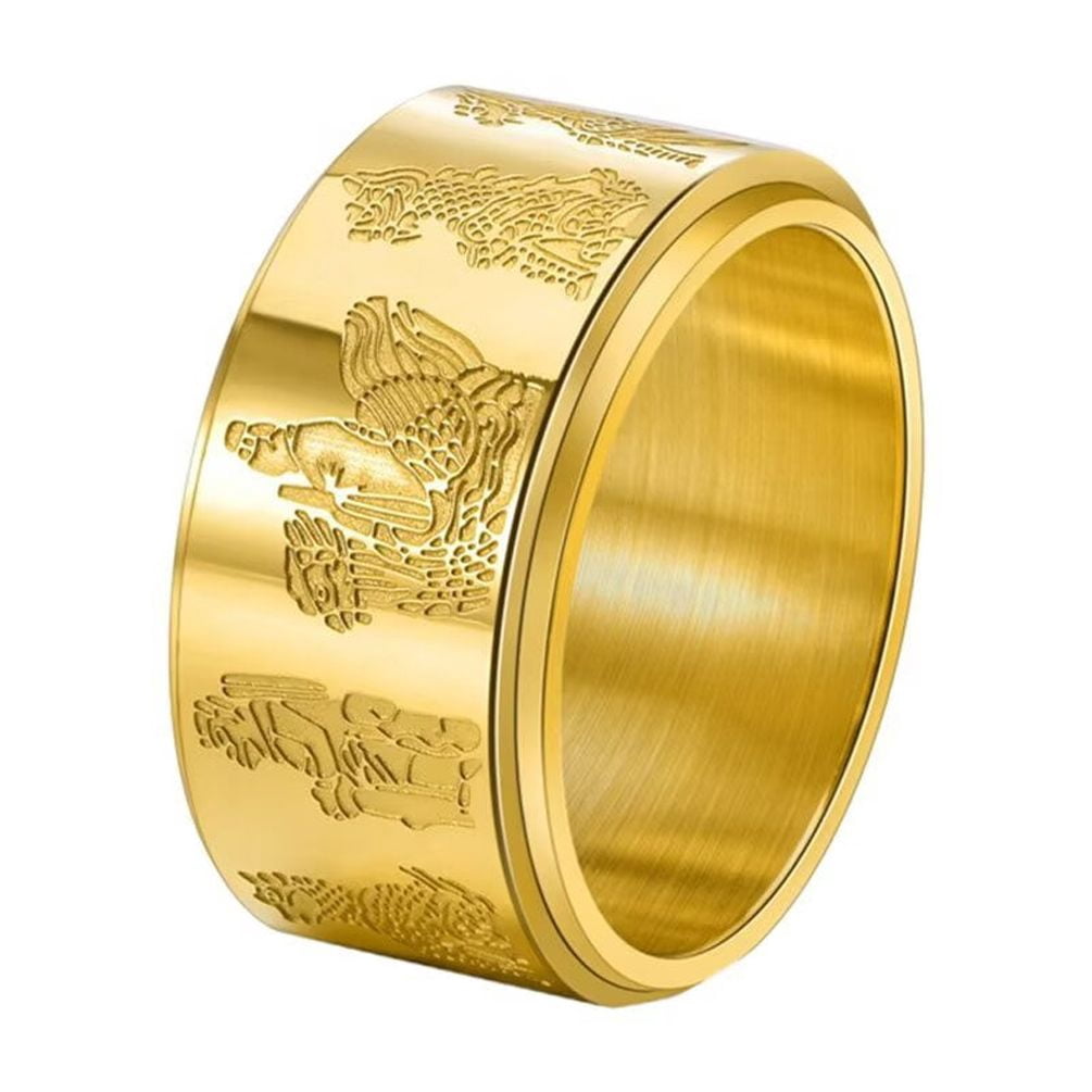 PAMTIER Unisex Stainless Steel 12MM Personality Vintage Mythological ...