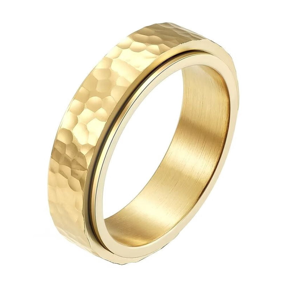 PAMTIER Unisex Stainless Steel 6MM Simple Creative Moon Crater Beehive ...