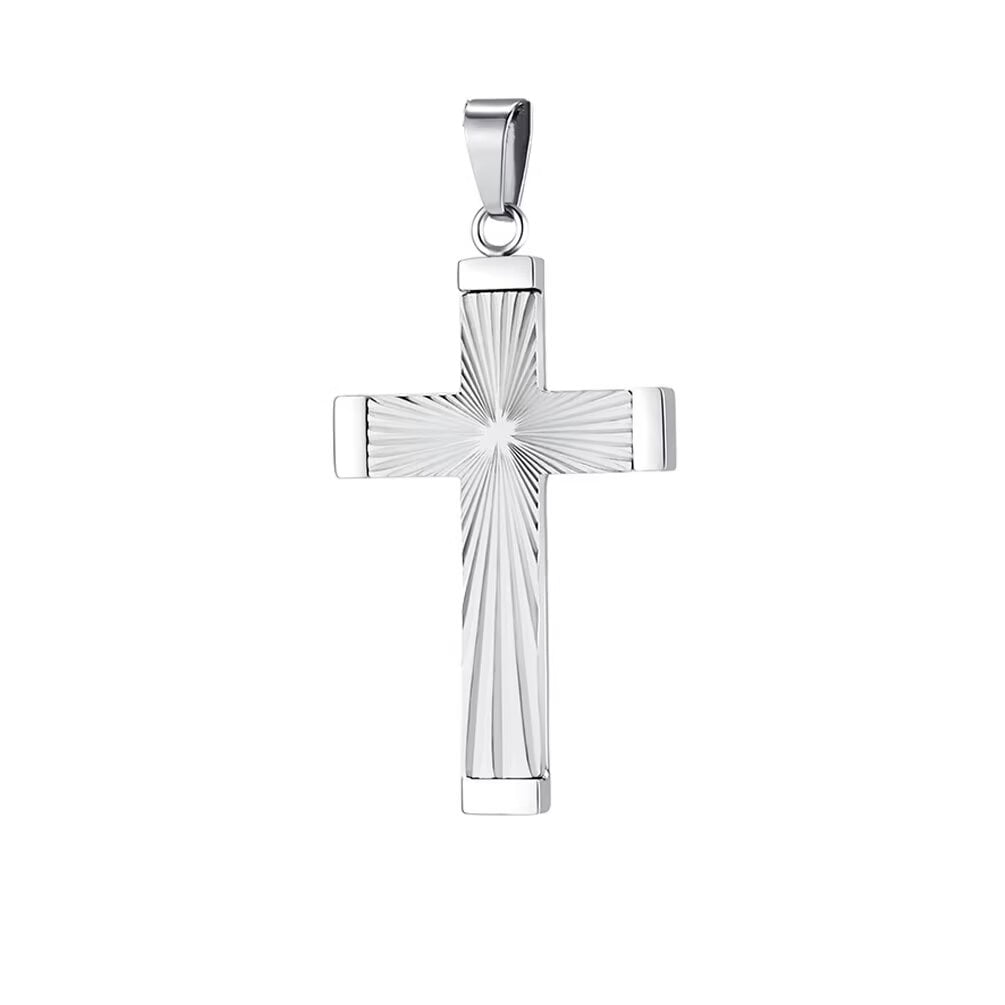 PAMTIER Unisex Stainless Steel Simple Hip Hop 2 Colors Refraction Ray ...