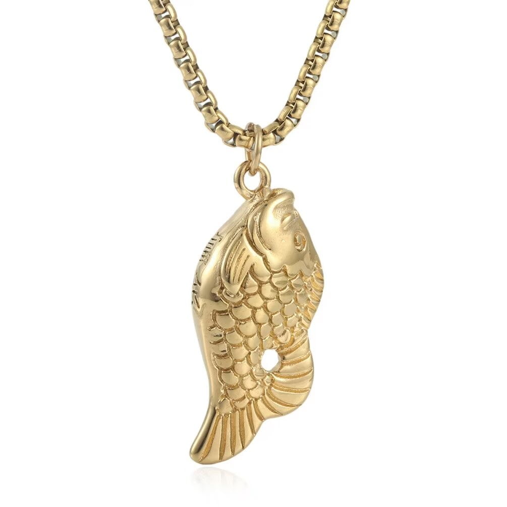 PAMTIER Unisex Stainless Steel Vintage Unique Lucky Sign Cute Bighead ...