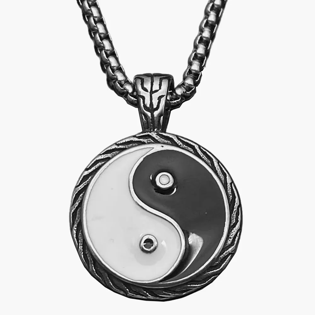PAMTIER Yin Yang Balance Bagua Necklacefor Men Stainless Steel Chain ...