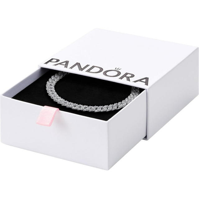 PAN_DORA Timeless Pavé Cuban Chain Bracelet - Gift for Her - Sterling ...