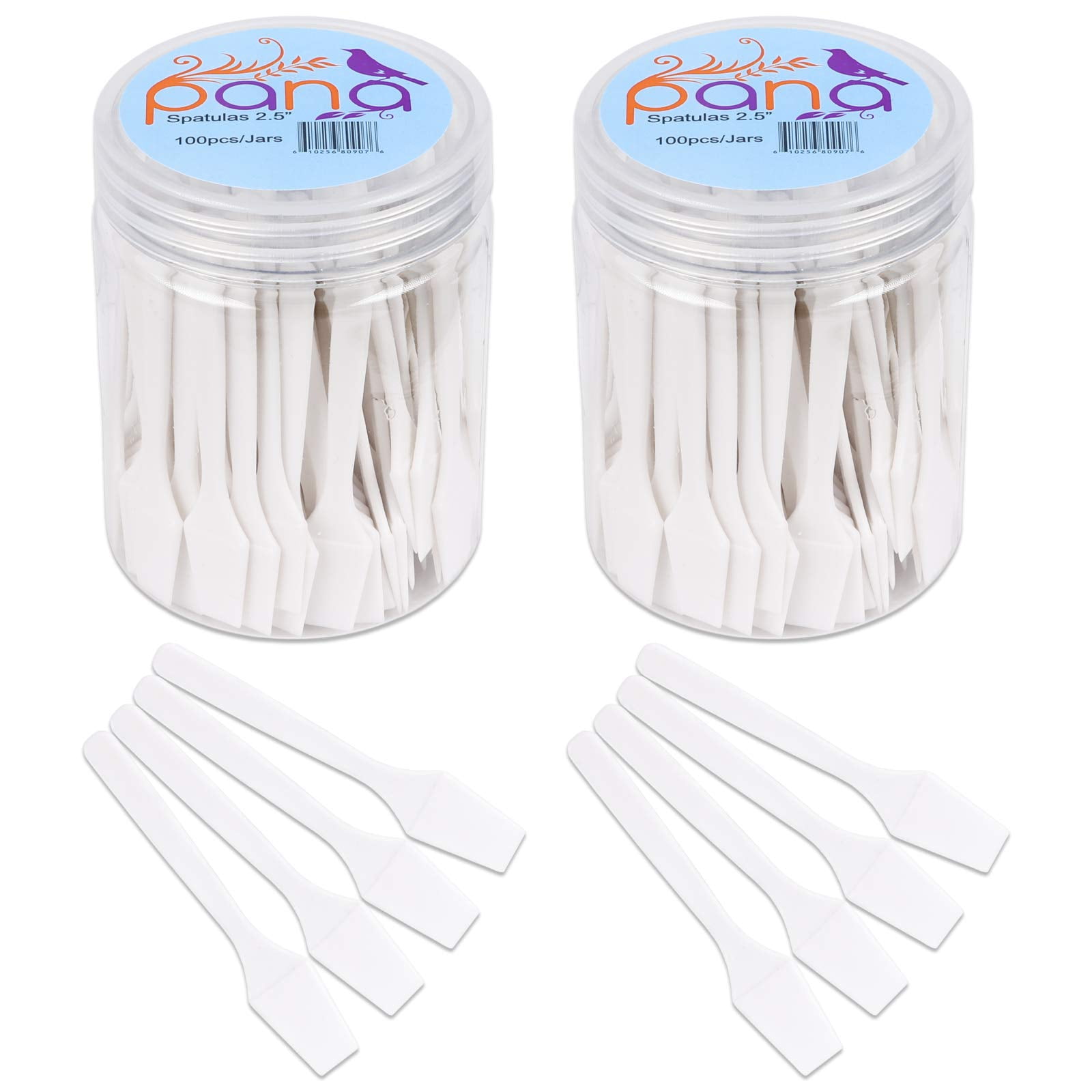 PANA (200 Pieces of White Color Cosmetic Make Up Disposable Plastic 2.5 ...