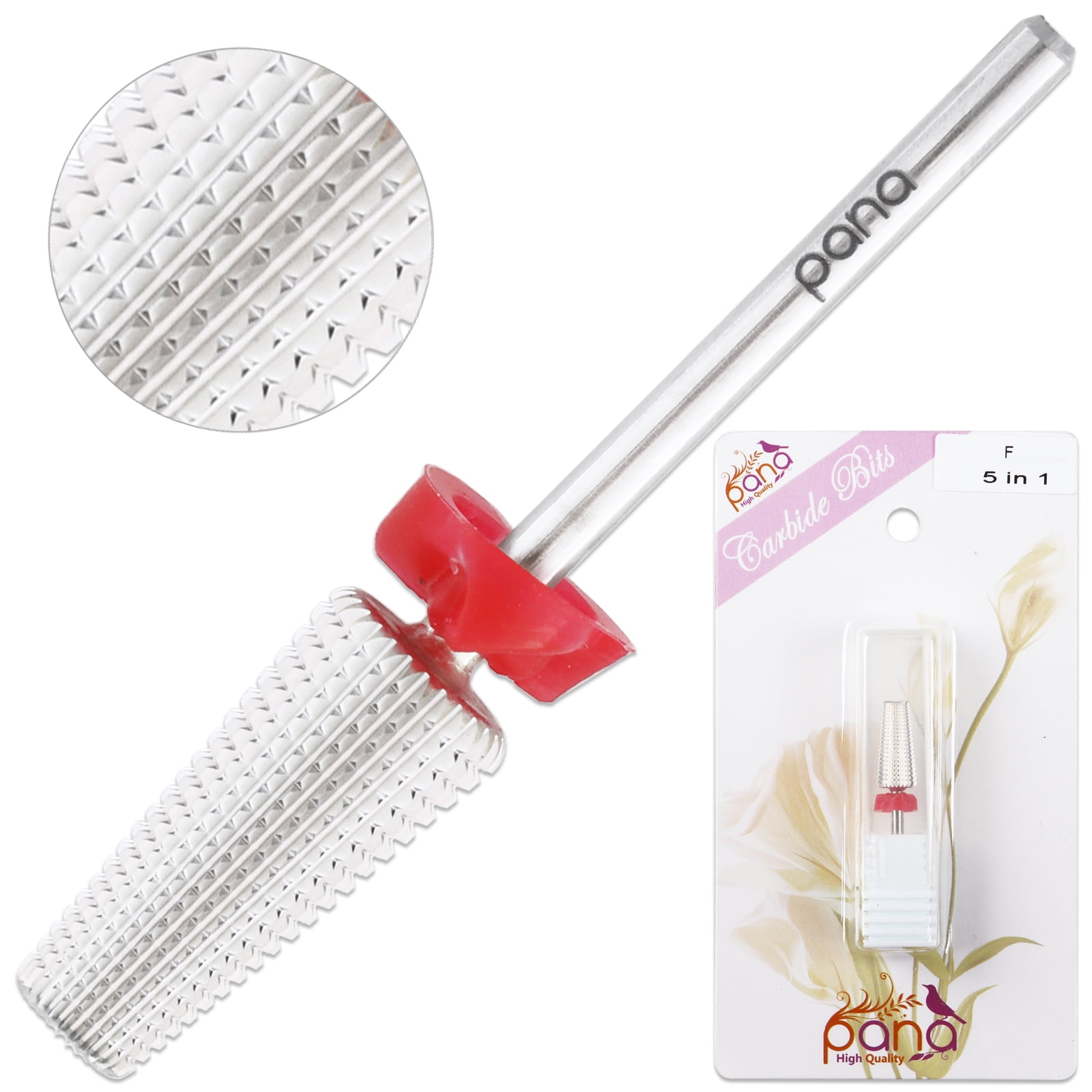PANA Nail Carbide 5 in 1 Bit - Two Way Rotate use for Both Left and ...