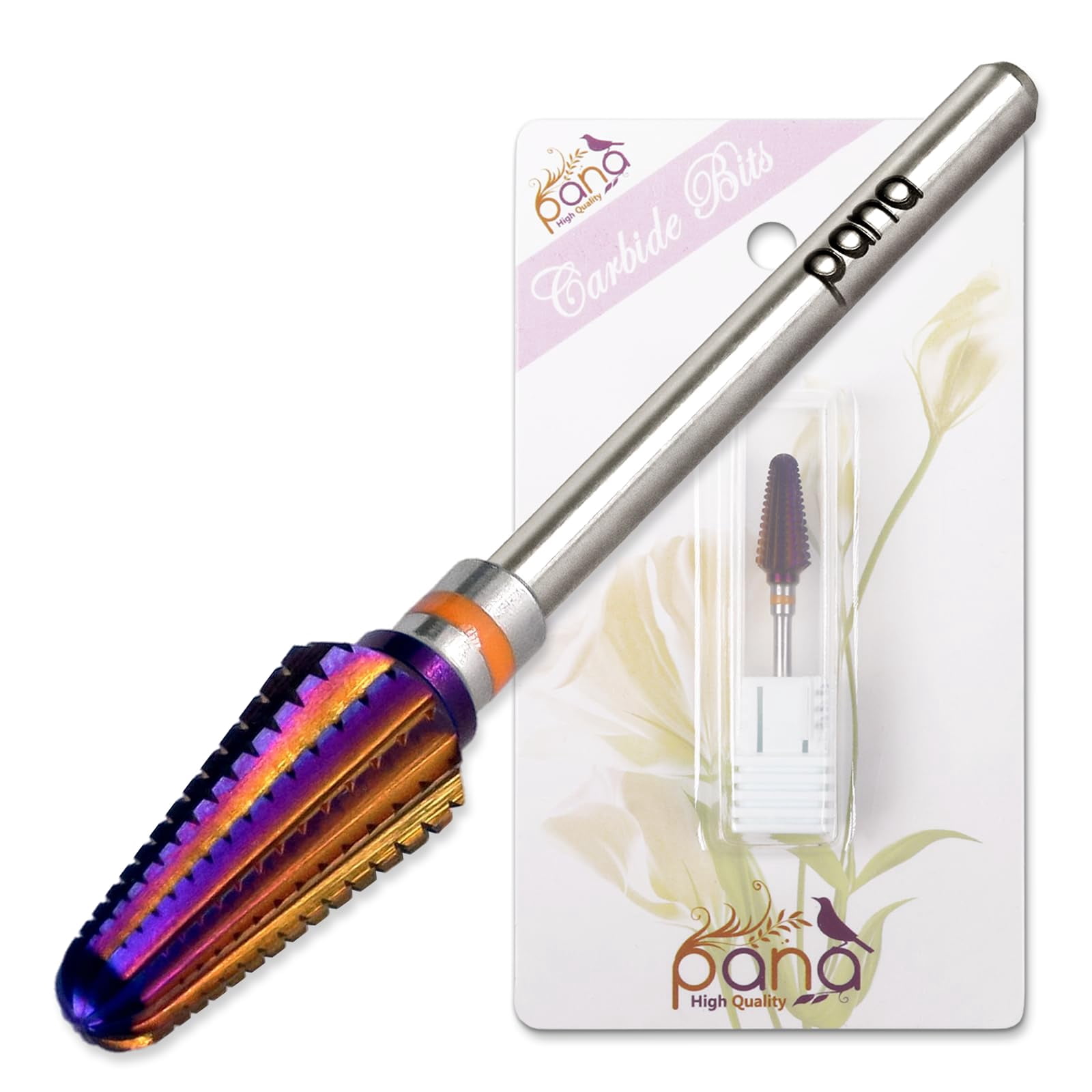 PANA 3/32" Purple Tornado Carbide Nail Drill Bit for Acrylics, Nail ...