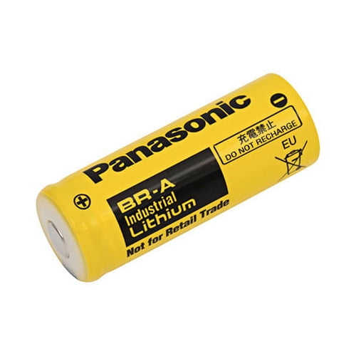 PANASONIC BR-A, Lithium Battery, Cylindrical, Non-Rechargeable, 3VDC 1 ...