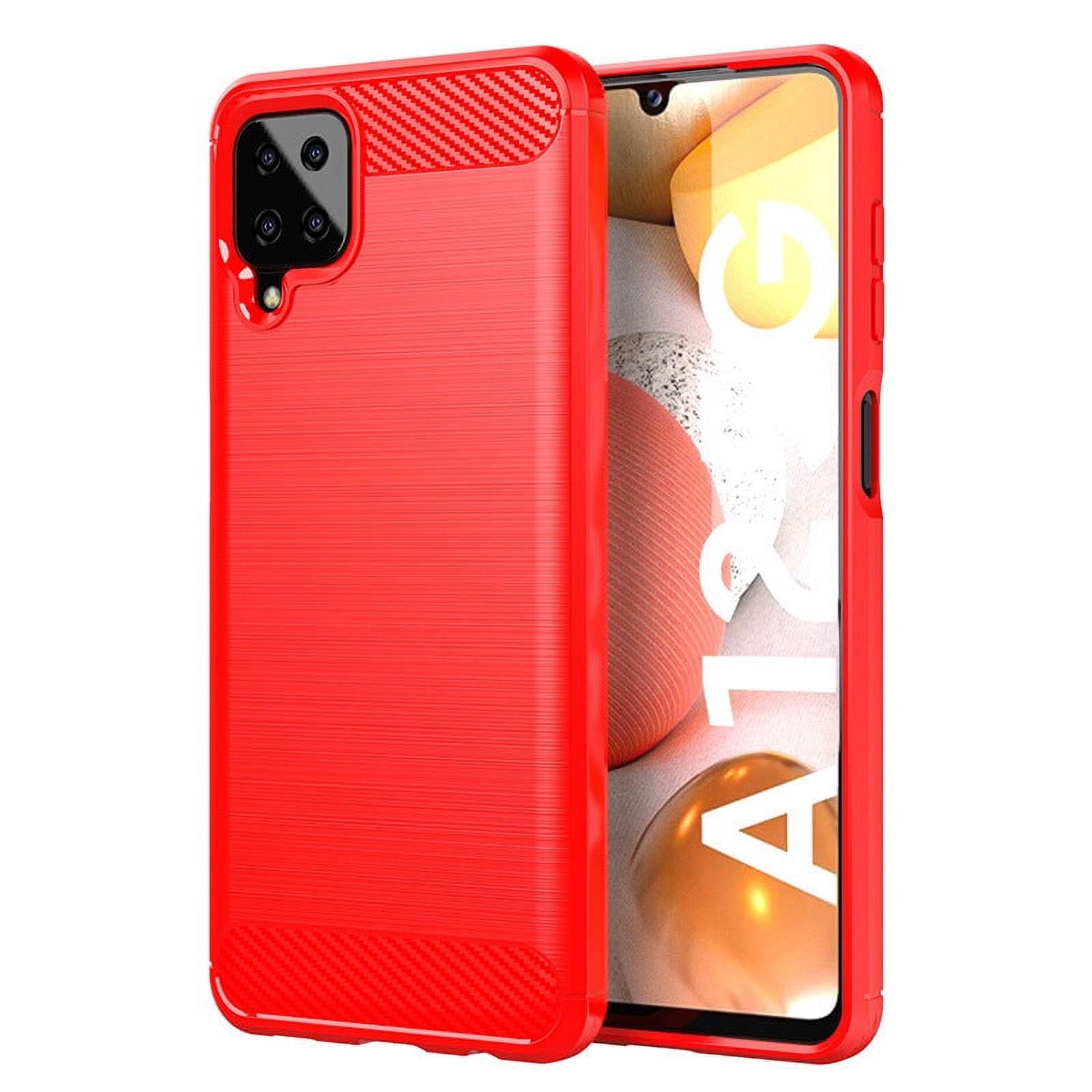 PANDACO Red Brushed Metal Case for Samsung Galaxy A12 - Walmart.com