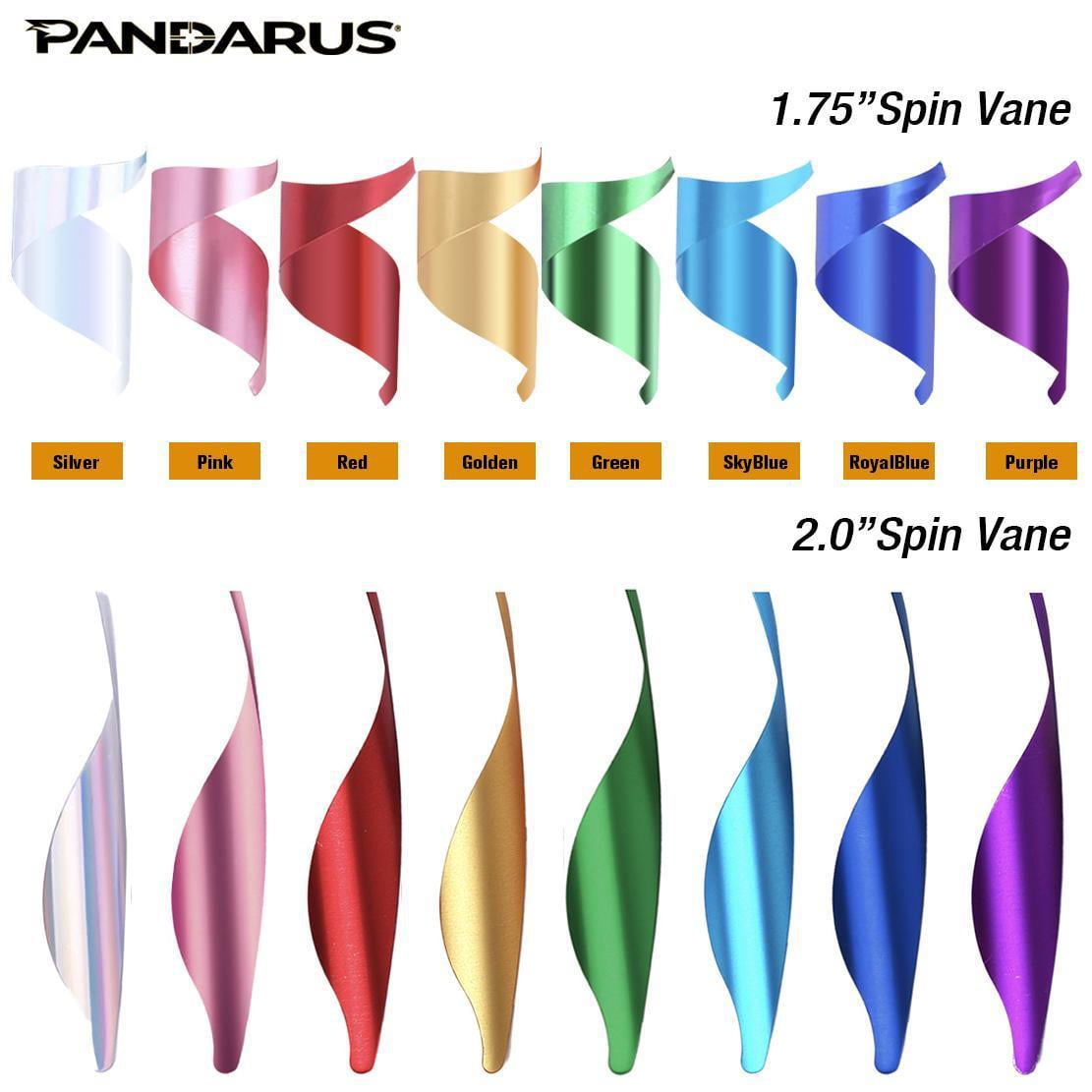 PANDARUS 50pcs Spin Vanes 2 inch /1.75inch Archery Arrow Vanes Fletches ...