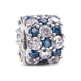 PANDORA Blue and Clear Sparkle Charm - 798487C02 - Walmart.com