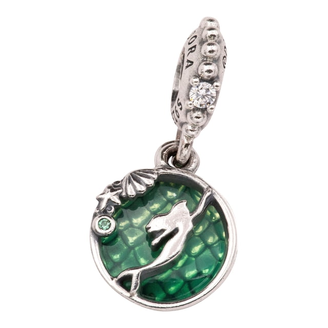 PANDORA Disney Ariel Sterling Silver Dangle With Clear Cubic Zirconia ...