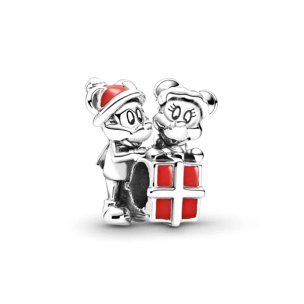 PANDORA Disney Mickey Mouse and Minnie Mouse Present Charm - Walmart.com