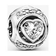 PANDORA Elevated Heart Charm - 798464C01 - Walmart.com
