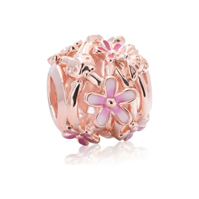 PANDORA Openwork Pink Daisy Flower Charm - Walmart.com