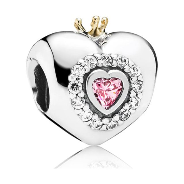 PANDORA Princess Heart Charm - Pink CZ - 791375PCZ - Walmart.com