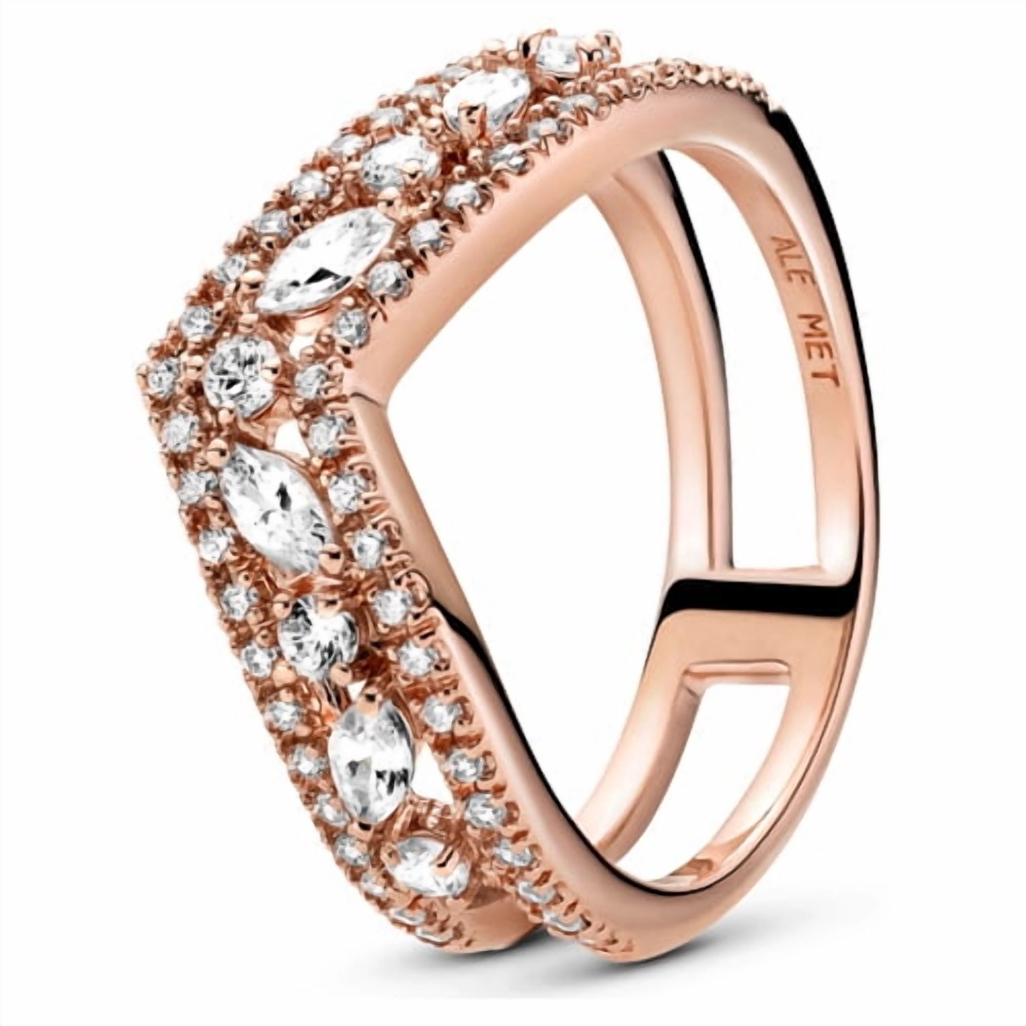 Pandora Sparkling Marquise Double Wishbone Ring - Walmart.com