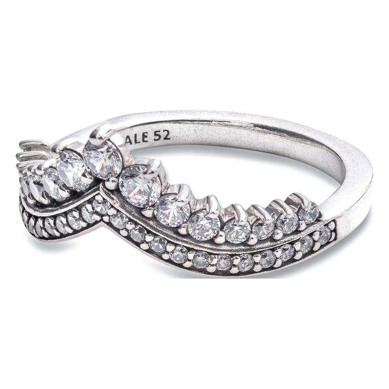 PANDORA Tiara wishbone ring in sterling silver with 23 bead PANDORA Tiara wishbone ring in sterling silver with 23 bead