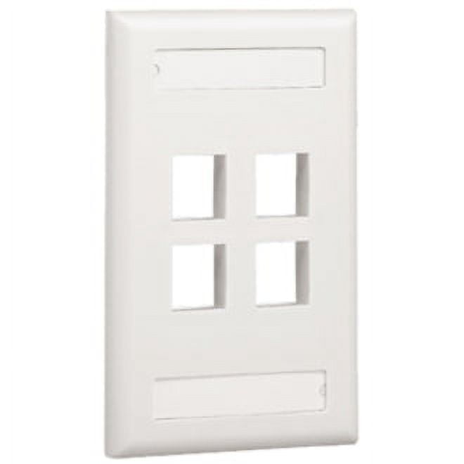 PANDUIT 4 Socket NetKey Faceplate - Walmart.com