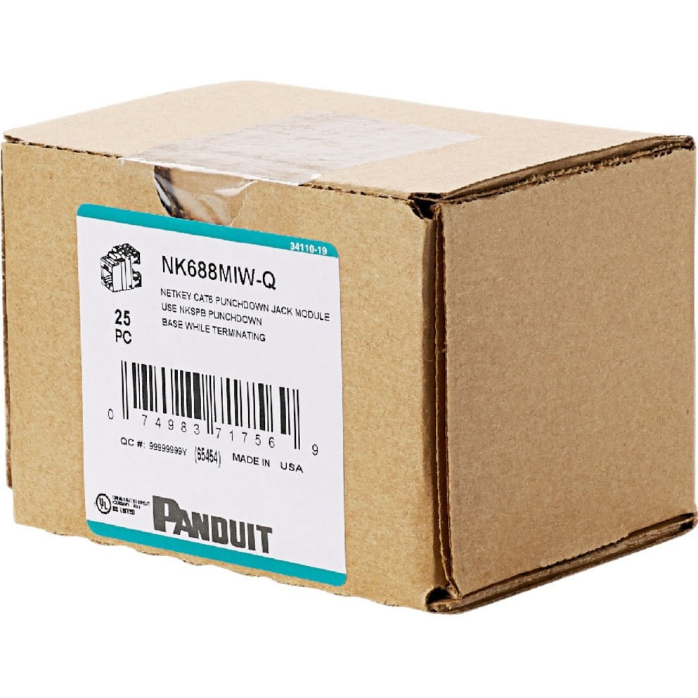 PANDUIT NetKey Cat.6 UTP Jack Module NK688MGRQ - Walmart.com