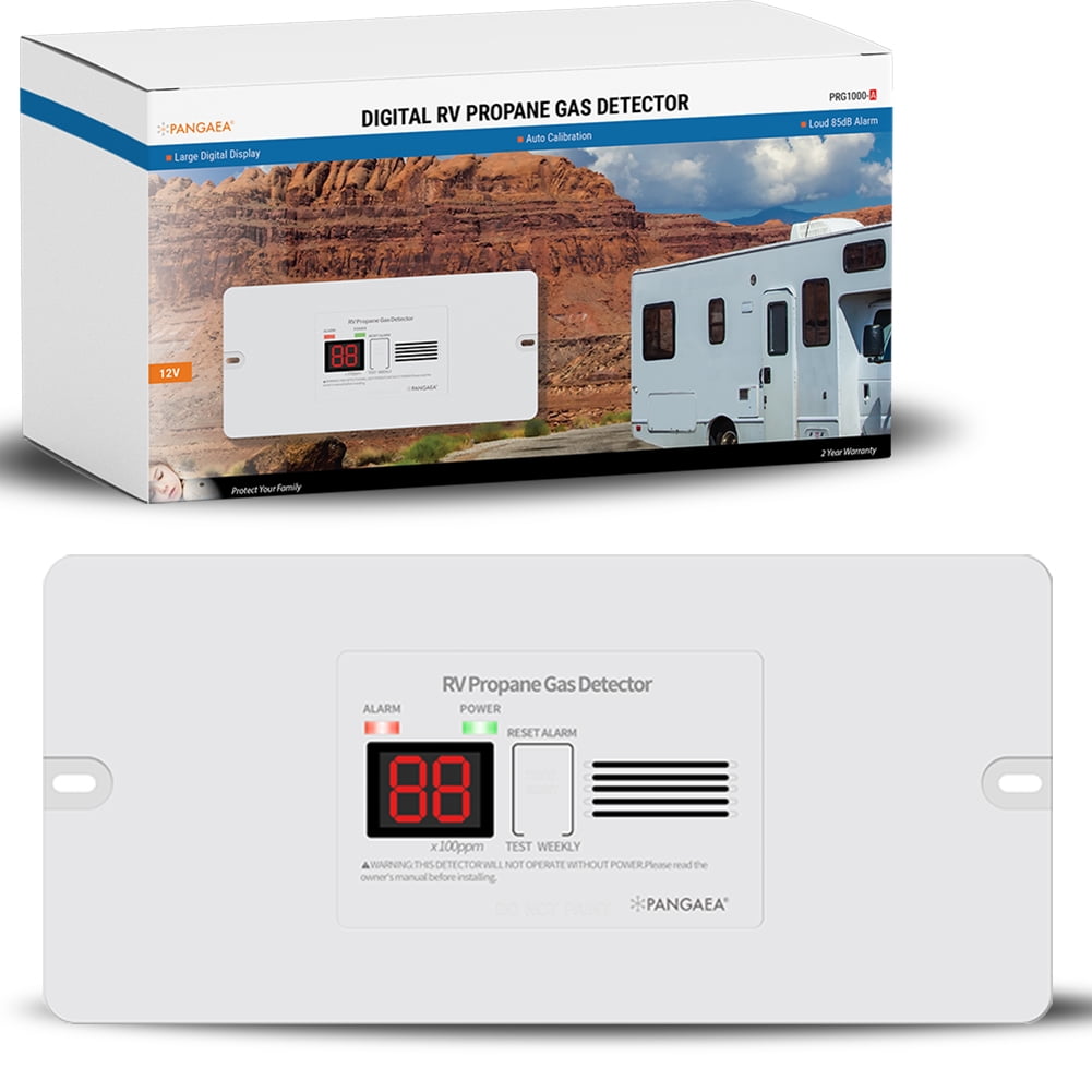 PANGAEA Digital RV Propane Gas Detector with 85dB Loud Alarm, DC 12V ...