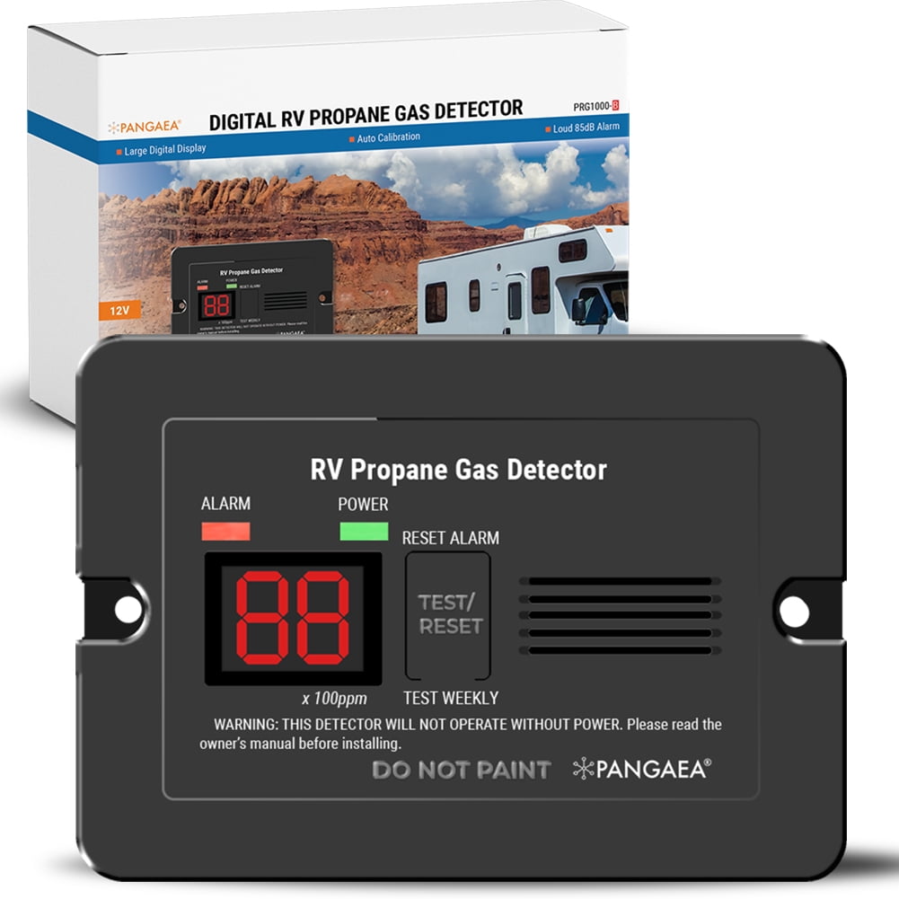PANGAEA Digital RV Propane Gas Detector with 85dB Loud Alarm, DC 12V ...
