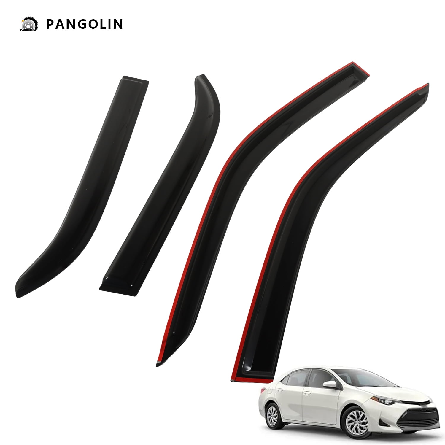 PANGOLIN 4Pcs Car Window Visors Fits for 1998-2002 Toyota Corolla Sun ...