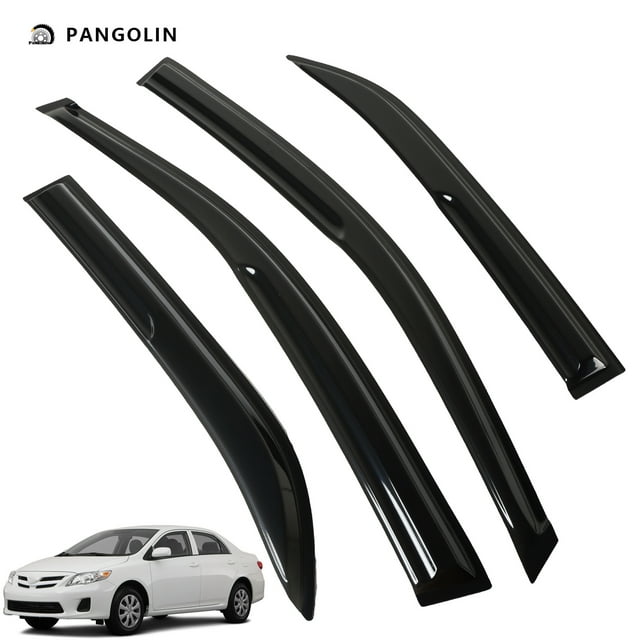 PANGOLIN 4Pcs Car Window Visors Sun Wind Deflector Fit for 2009-2013 ...