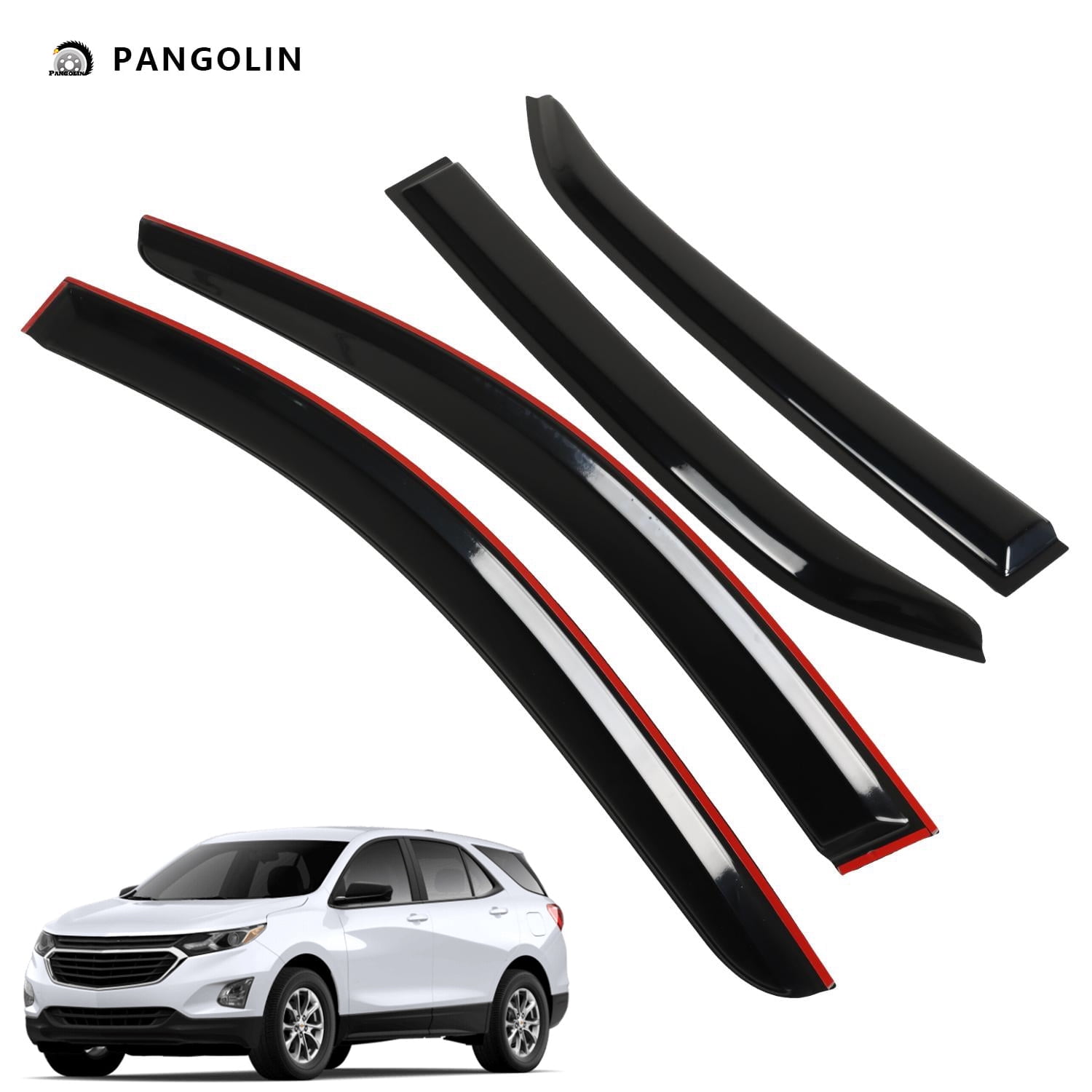 PANGOLIN 4Pcs Car Window Visors Sun Wind Vent Rain Guard Fits for 2018 ...